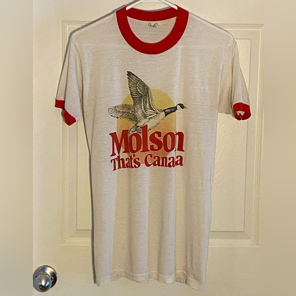 Sneakers | Shirts | Vintage Molson 8s Ringer Sneakers T | Poshmark